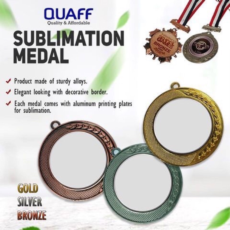 SUBLIMATION PRINTABLE MEDAL GOLD/SILVER/BRONZE (1pc) | Shopee Philippines