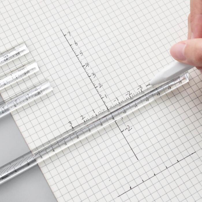PenLab 15cm Acrylic Three Edges Straight Ruler Transparent Clear Scale ...