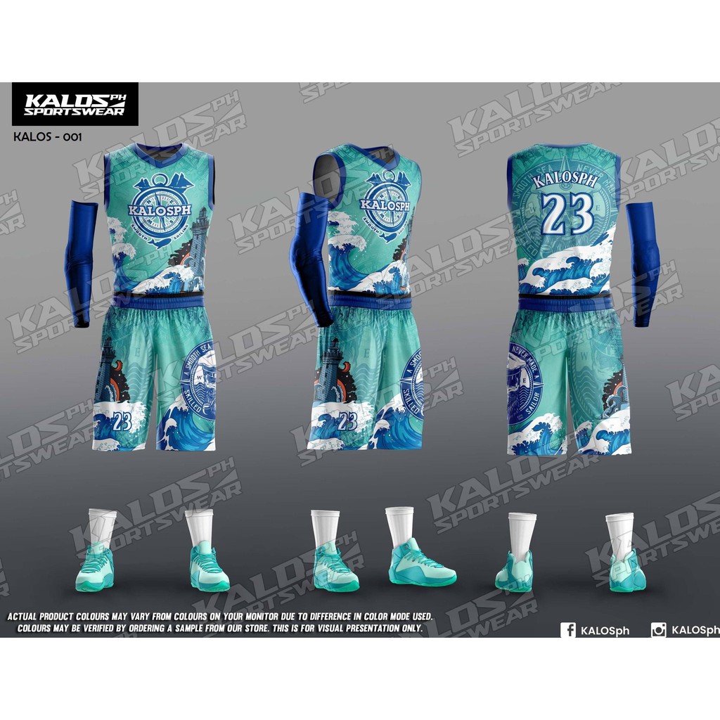 001 SEAFARER MARINE SEAMAN DESIGN BASKETBALL JERSEY SET SANDO AND SHORT ...