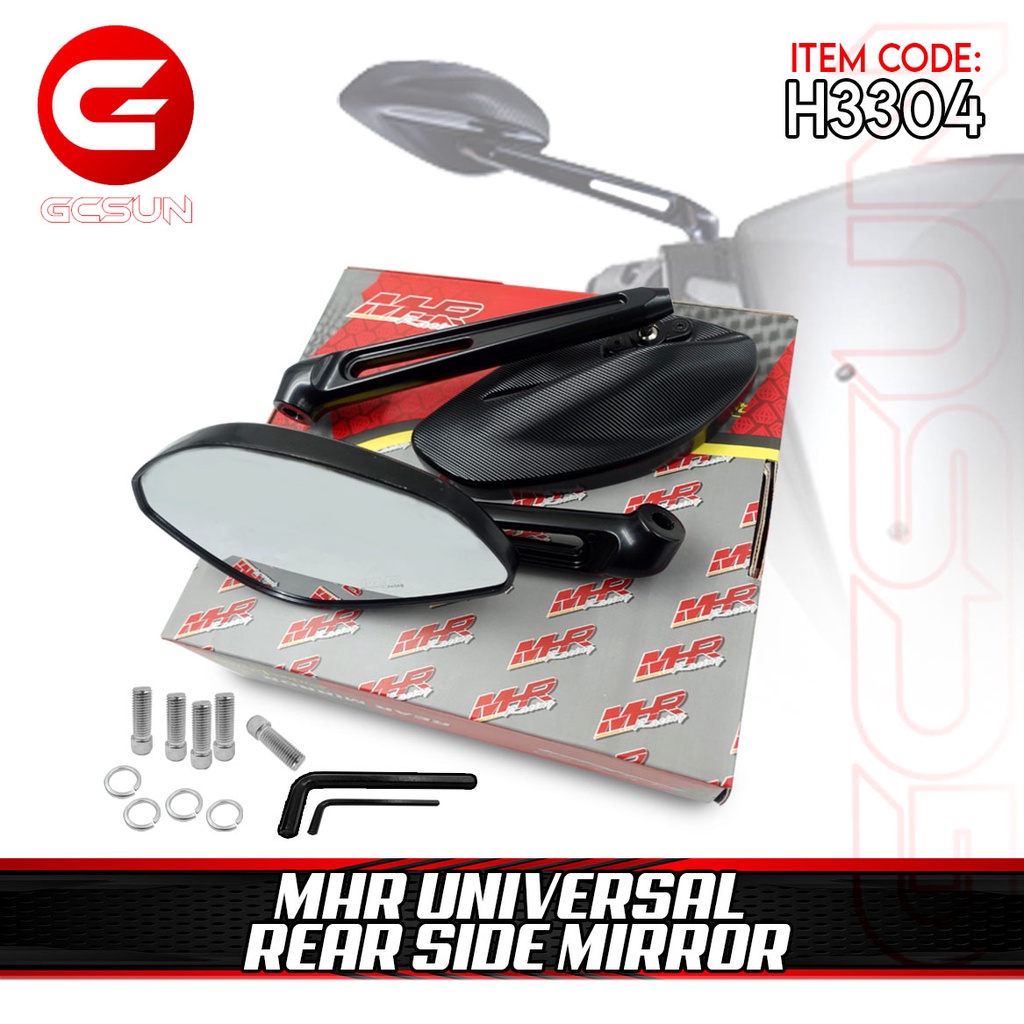 MHR REAR SIDE MIRROR UNIVERSAL H3304 -- GCSUN MOTORCYCLE | Shopee ...
