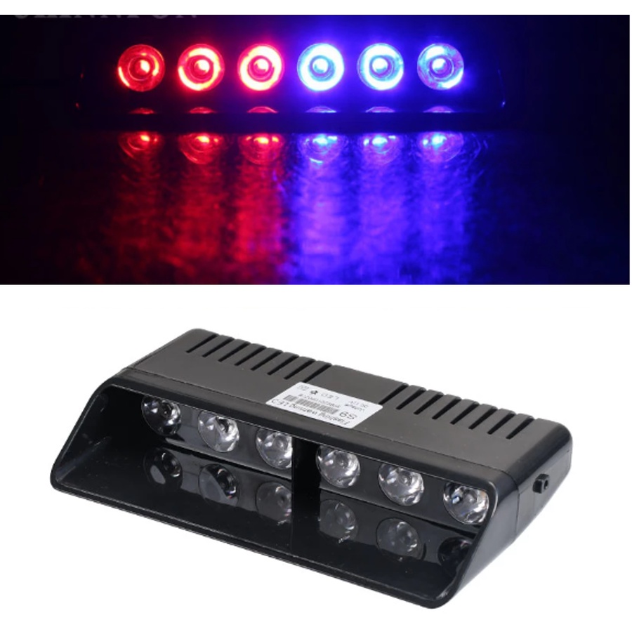 6 Leds 12v Car Emergency Flasher Dash Strobe Warning Light Day Running ...