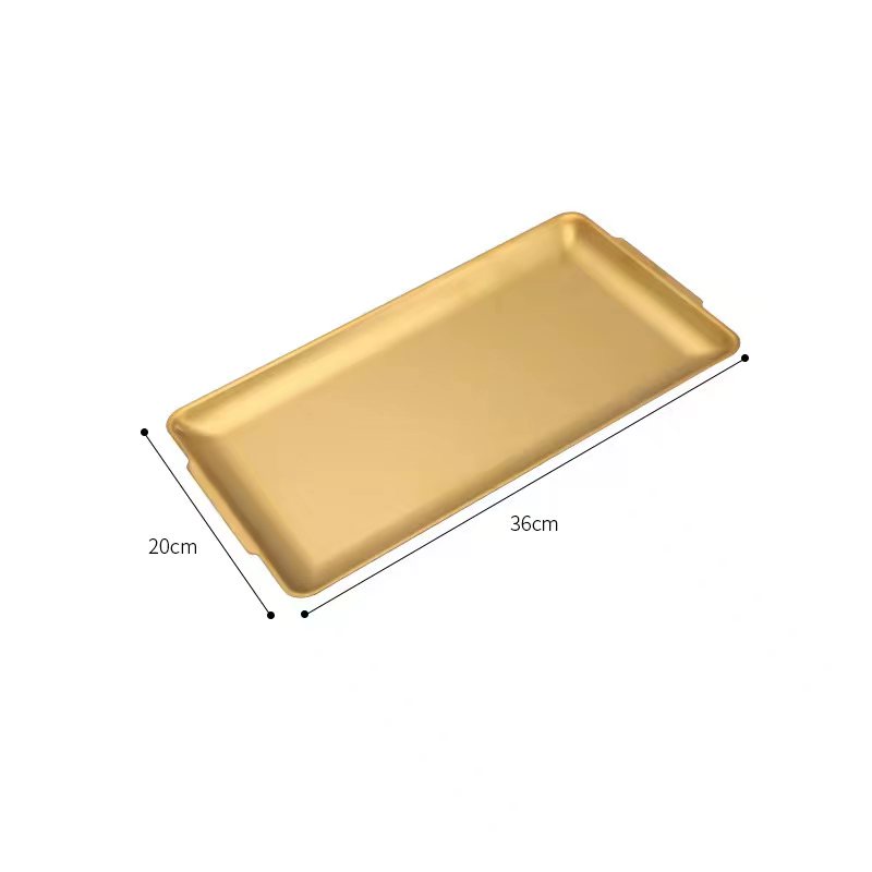 Thicken Stainless Steel Food Storage Shallow Trays BBQ Sushi Flat Dish ...