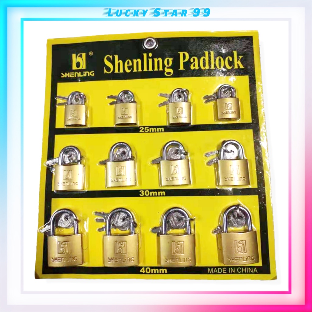 Shenling Padlock per pc 20mm / 25mm / 30mm / 40mm Pod Lock | Shopee ...