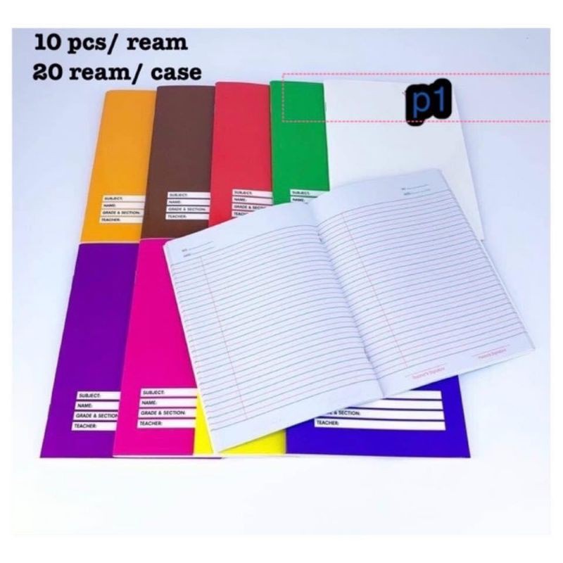 REGULAR notebook ASSORTED COLOR 10Pcs per pack | Shopee Philippines