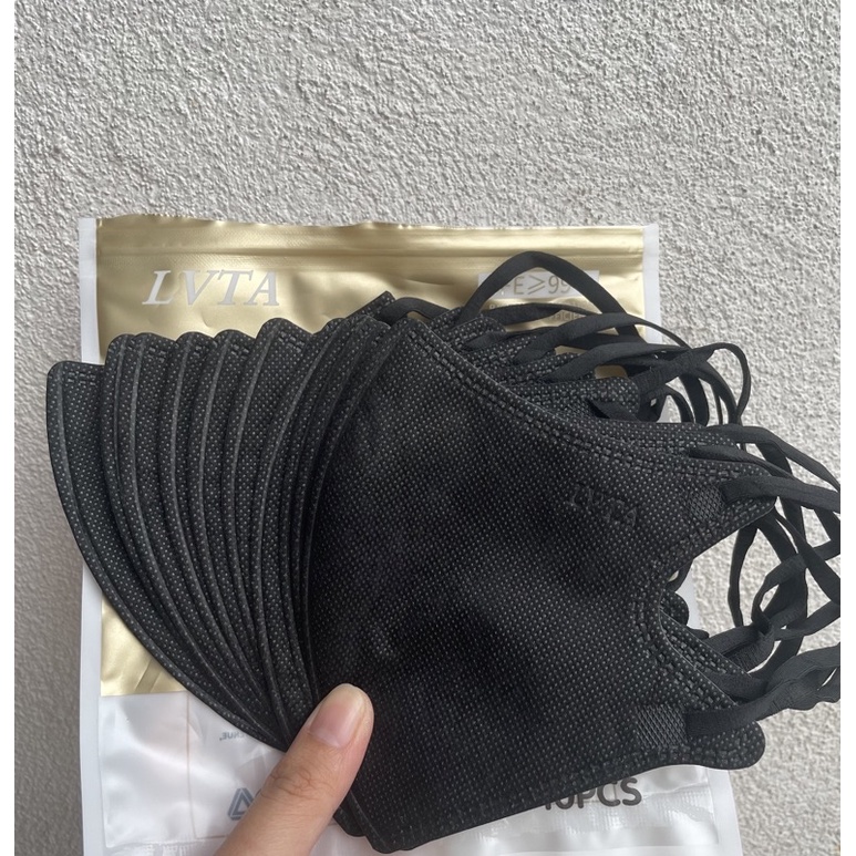 LVTA 3D new series premium facemask Black 10pcs | Shopee Philippines