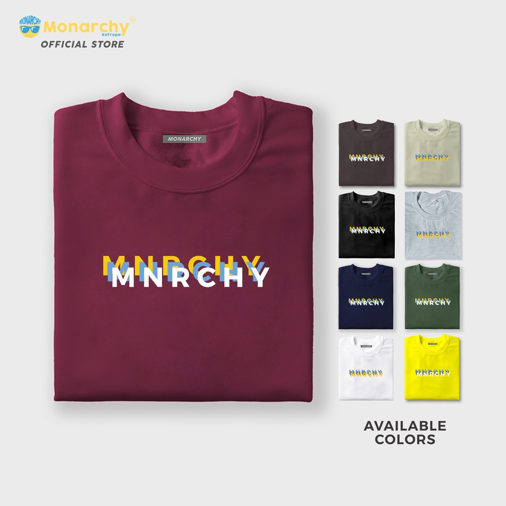 Monarchy Official Logo Tee Vol.2 In 3 Colors Yellow Gray And Sky Blue ...