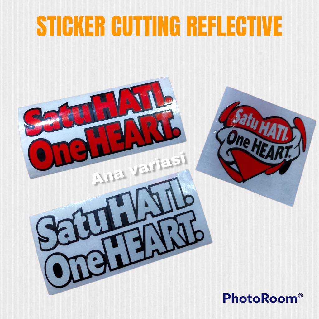 One Heart sticker One Heart sticker cutting One Heart reflective ...