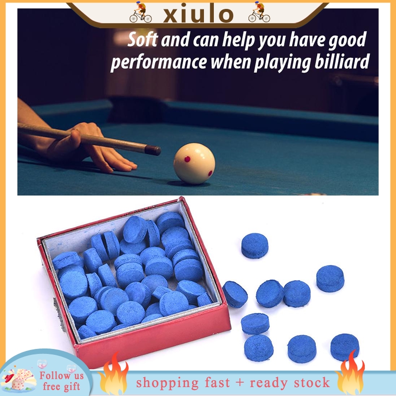 50pcs Billiard Pool Snooker Stick Pole Cue Tip 10mm Replacement Set Box ...