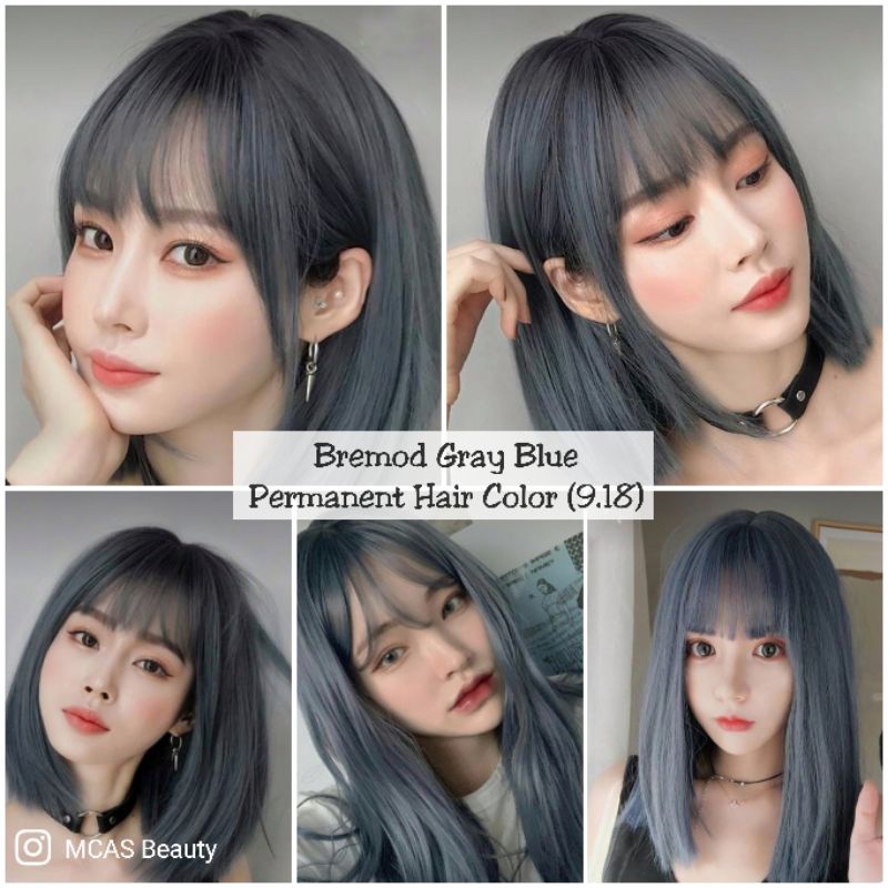 Bremod: Grey Blue Permanent Hair Color (9.18) | Shopee Philippines