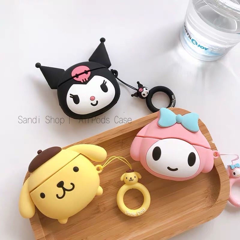 Cute Cartoon Melody Kuromi AirPods Case For AirPods 1 2 3 Pro Silicone ...