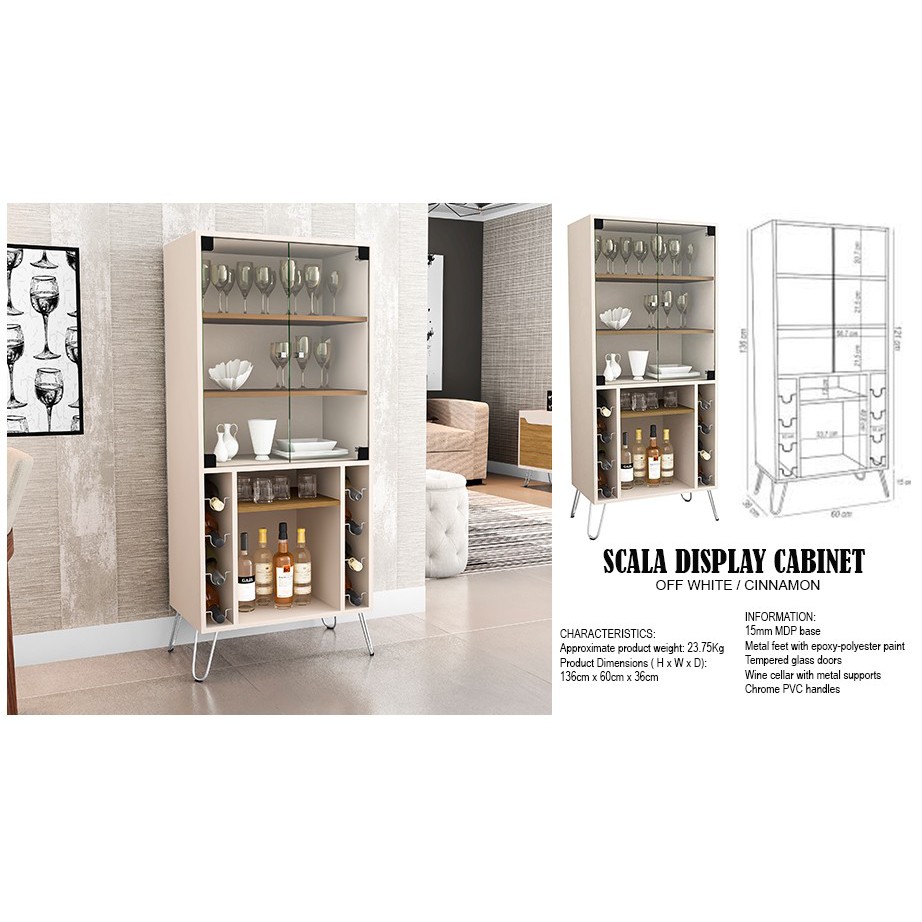 FLRCC DISPLAY CABINET WITH GLASS DOOR AND WINE RACKS COD Shopee Philippines