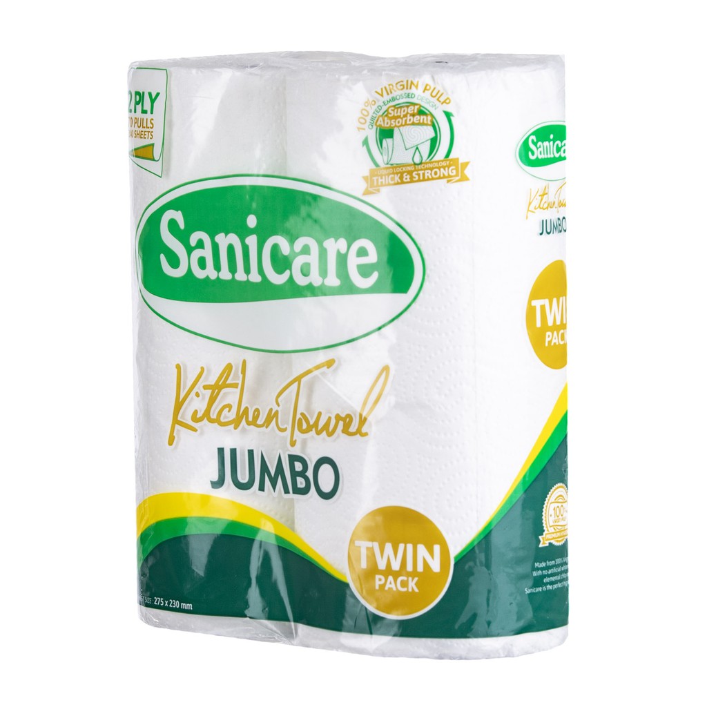 Sanicare Kitchen Towel Jumbo Twin 2Ply 70 Pulls | Shopee Philippines
