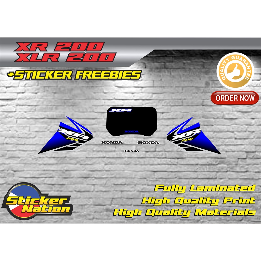 Honda XR200 Tank Sticker + Cowl v2 | Shopee Philippines