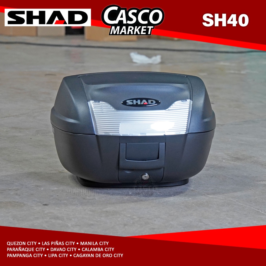 SHAD TOP CASE SH40 BLACK MOTORCYCLE TOP BOX | Shopee Philippines