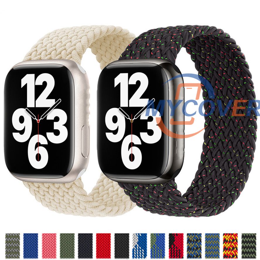 Woven Starlight Strap For Smart Watch Series Ultra 8 7 6 SE 5 4 3 2 1 ...