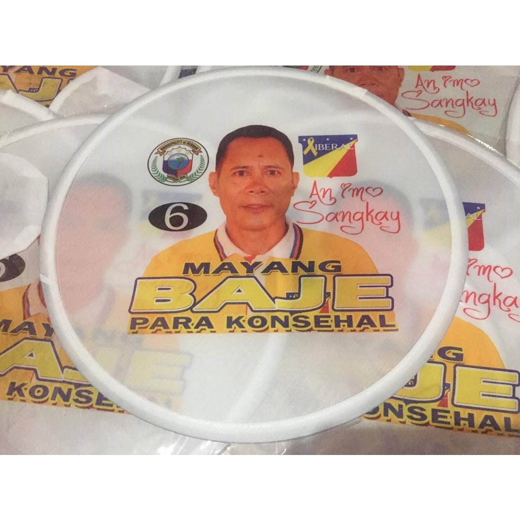 COD 100pcs PAMAPAY/FOLDABLE FAN/ROUND FAN/ ROUND FAN WITH PRINT ...