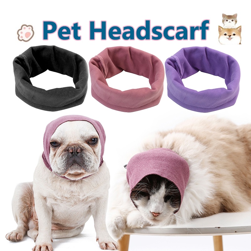 Elastic Pet Headscarf Dog Noise-proof Grooming Earmuffs Pet Ear Cover ...