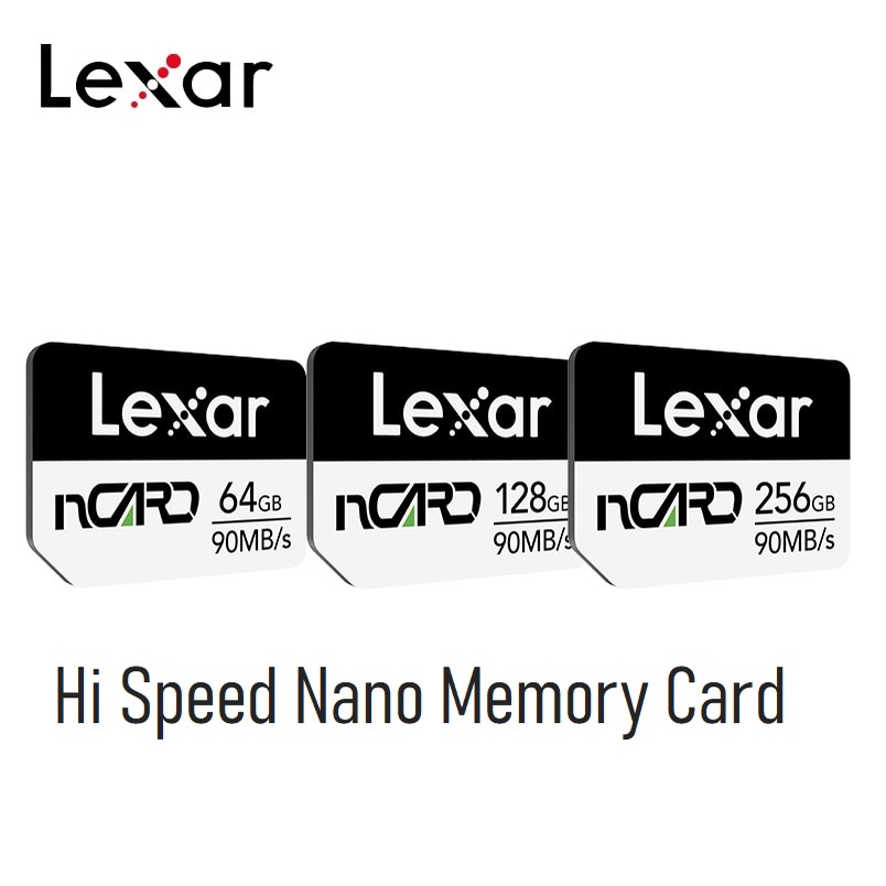 100% Lexar nCARD Nano Memory Card for HUAWEI 64GB 128GB 256GB 512GB NM ...