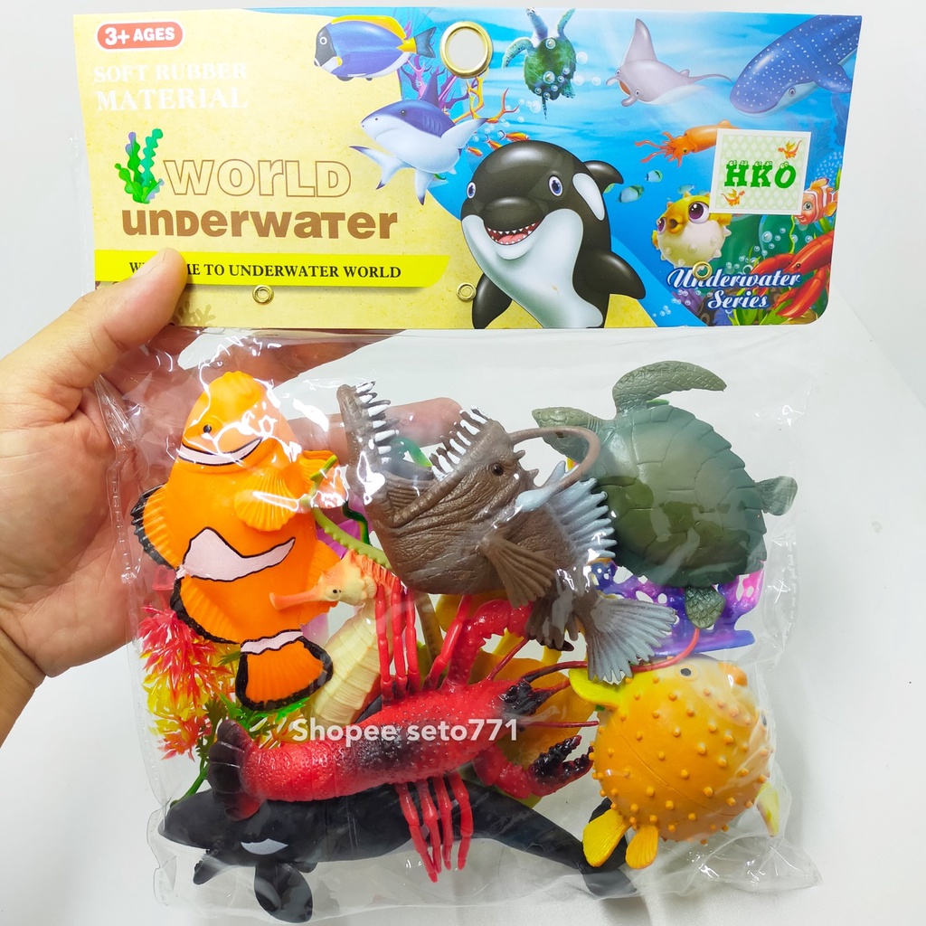 Nemo Anglerfish Bundle 9pcs 12pcs Deep Sea Animals Toy Fish Antenna ...