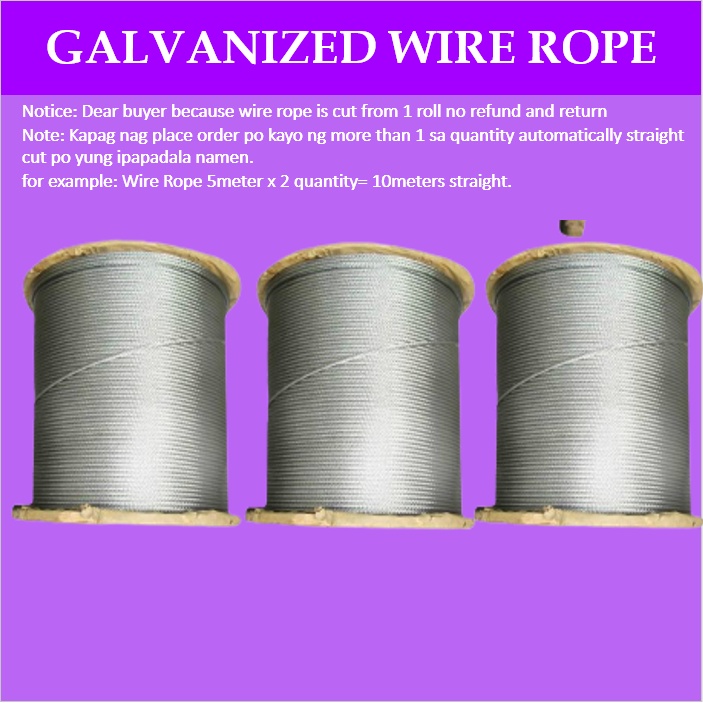 Mago Galvanized Steel Wire Rope 4-12mm Iron Wire Rope Core 30-50 Meters ...