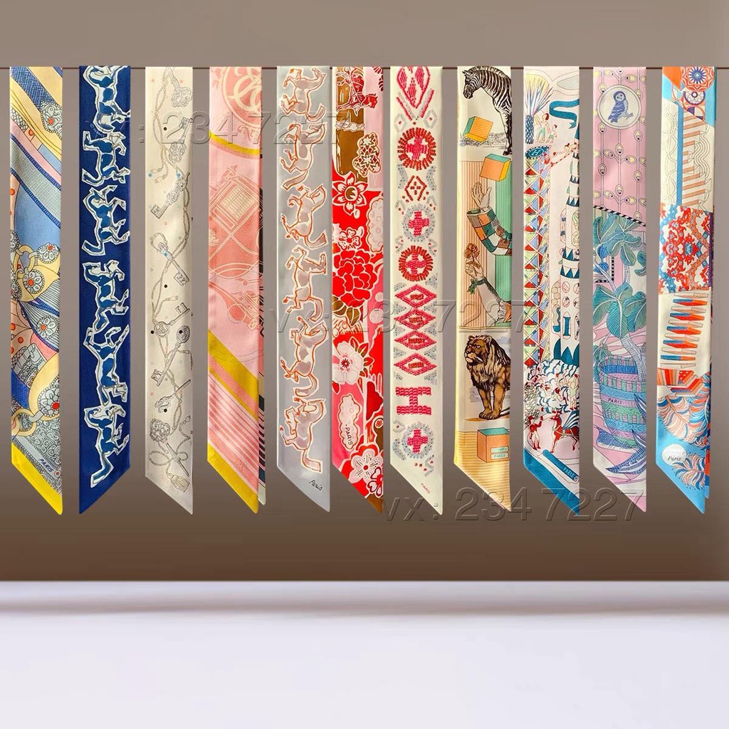 twilly Scarf Decoration Bag Charm Bag Handle Decoration Silk Scarf ...