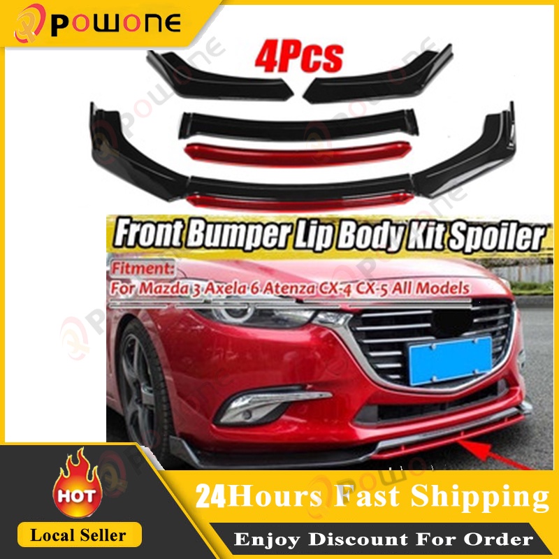 New Universal Front Lip Chin Body Kit FIT TO CARS BUMPER WIDTH Front ...