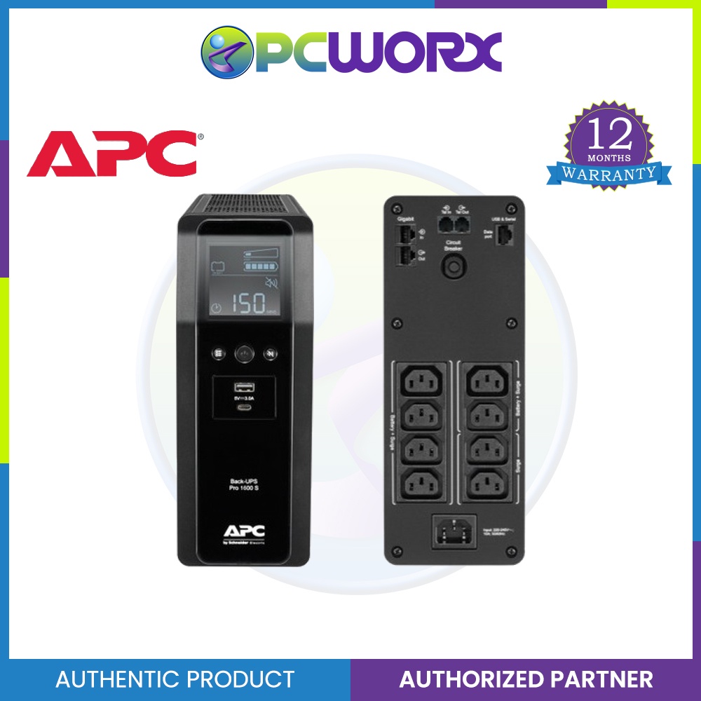 APC BR1600SI Image APC Back-UPS Pro 1600S, 1600VA, 230V, Sinewave, AVR ...