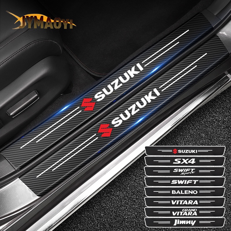4PCS Car Door Sill Strip Anti Scratch Side Door Step Protector Sticker ...