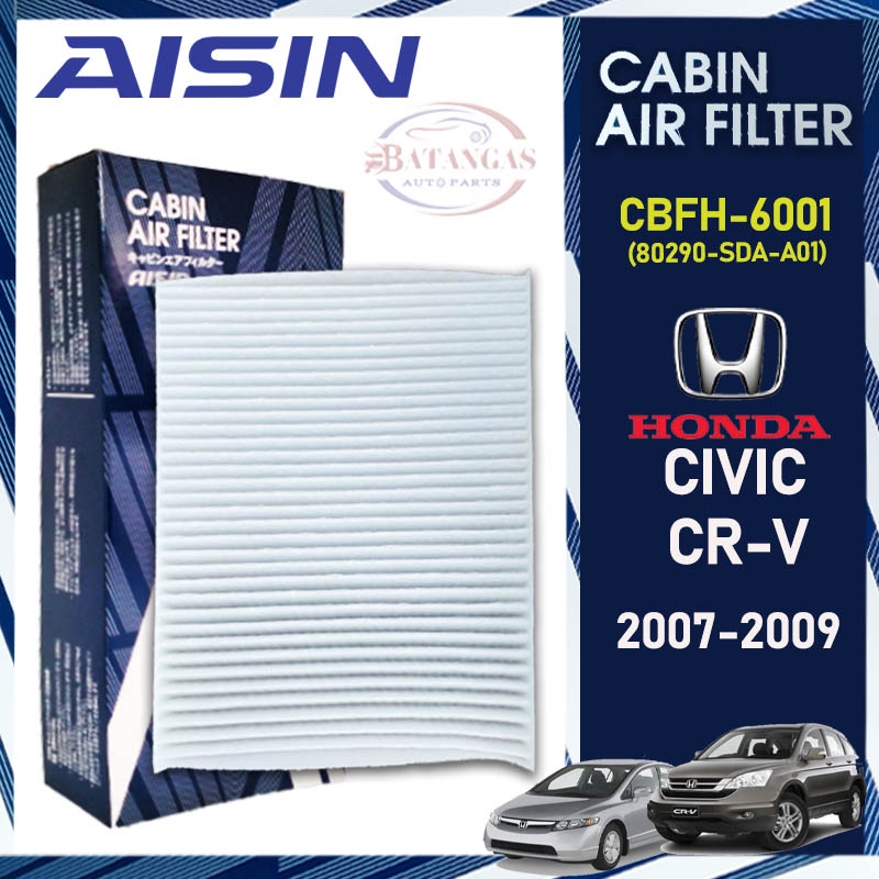 AISIN AIRCON FILTER HONDA CIVIC / CR-V 2007-2009 PART NO: CBFH-6001 ...