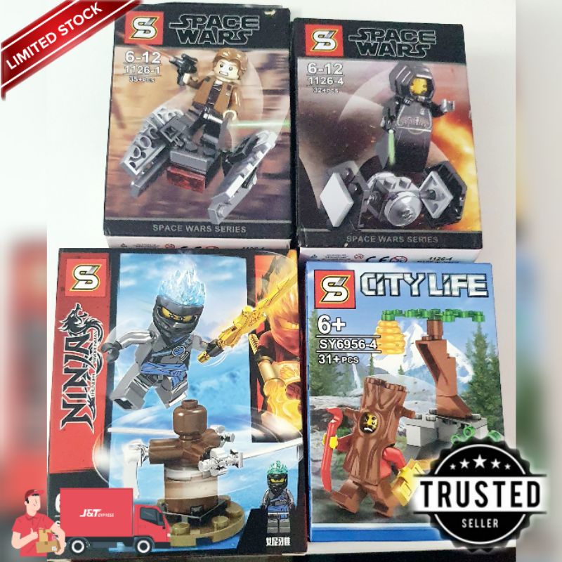 Lego Mini Figures Sembo Block Ninjago Star Wars City Compatible Plates ...