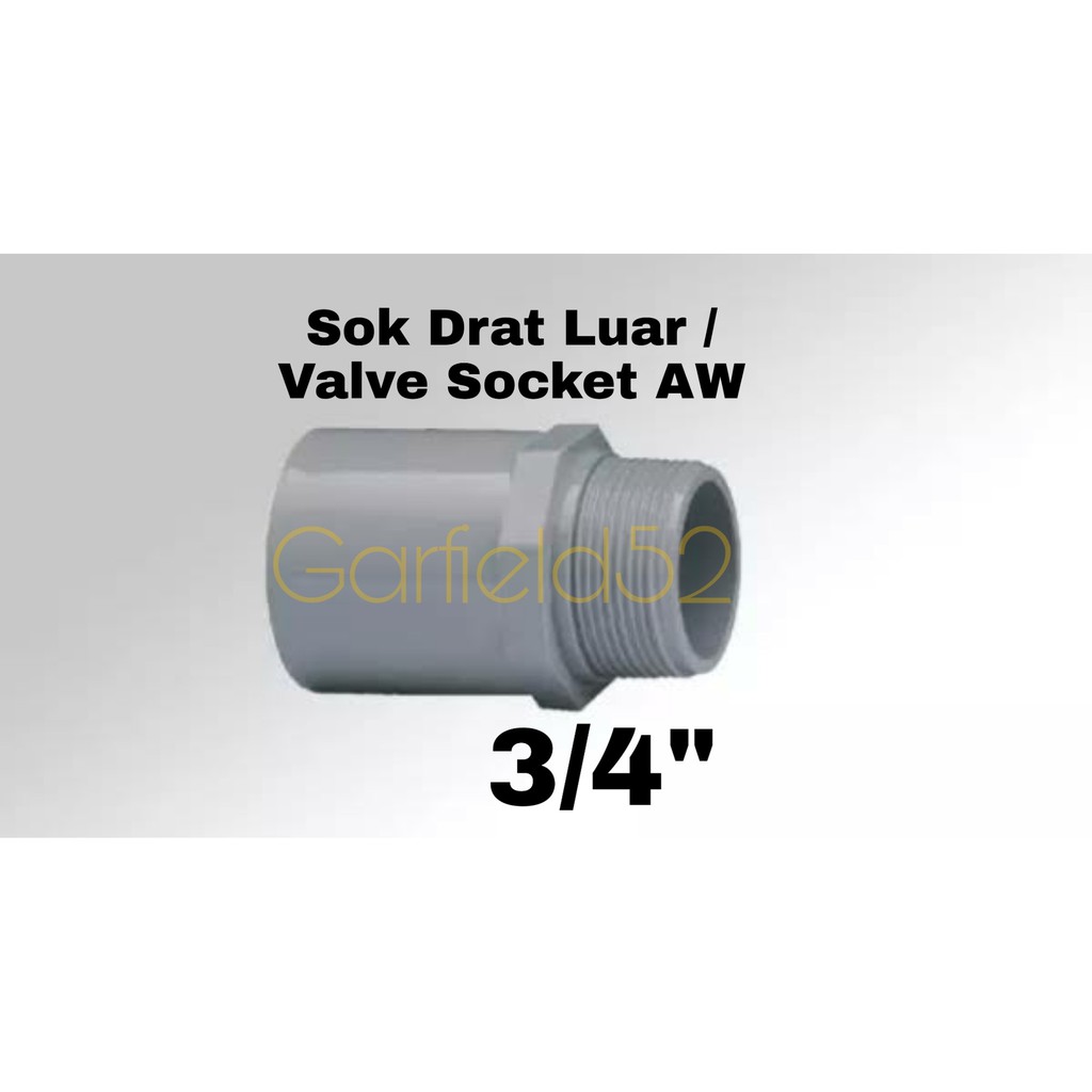 Rucika PVC Fittings 3/4" Outer Thread Sok - Valve Socket AW | Shopee ...