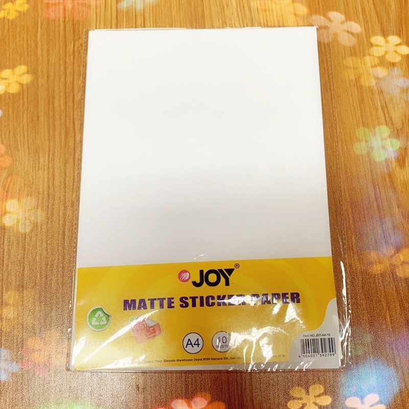 Joy Sticker Paper Glossy /Matte | Shopee Philippines