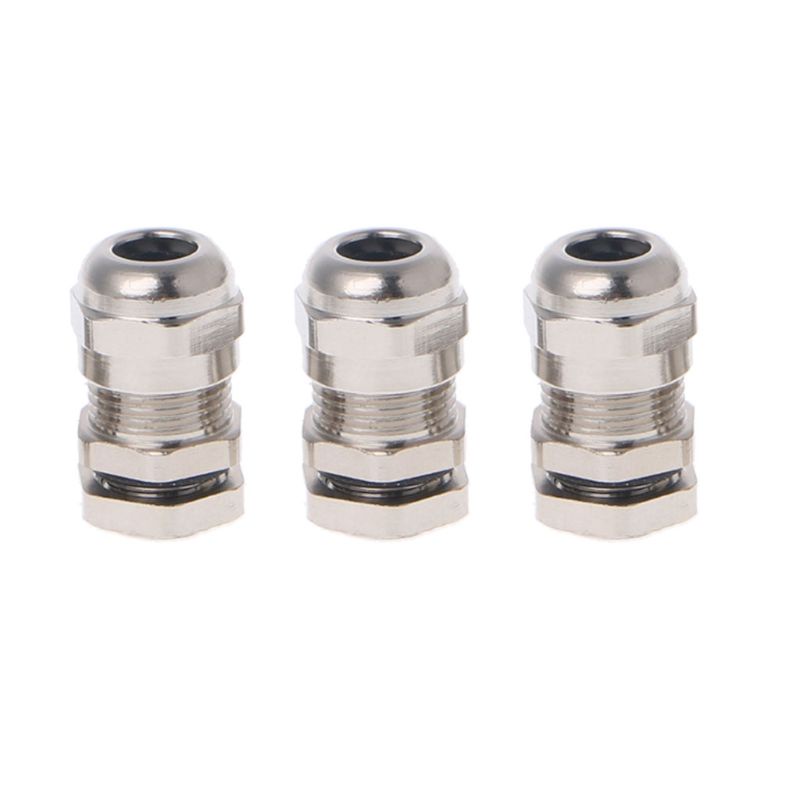 PCF* 3 PCS Stainless Steel Cable Gland Waterproof Adjustable Locknut ...
