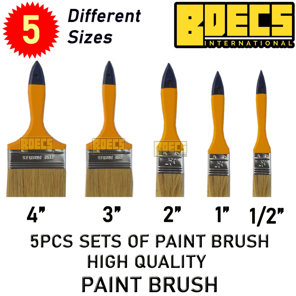 Paint Brush Multi Sizes 5 Pcs Set | Shopee Philippines