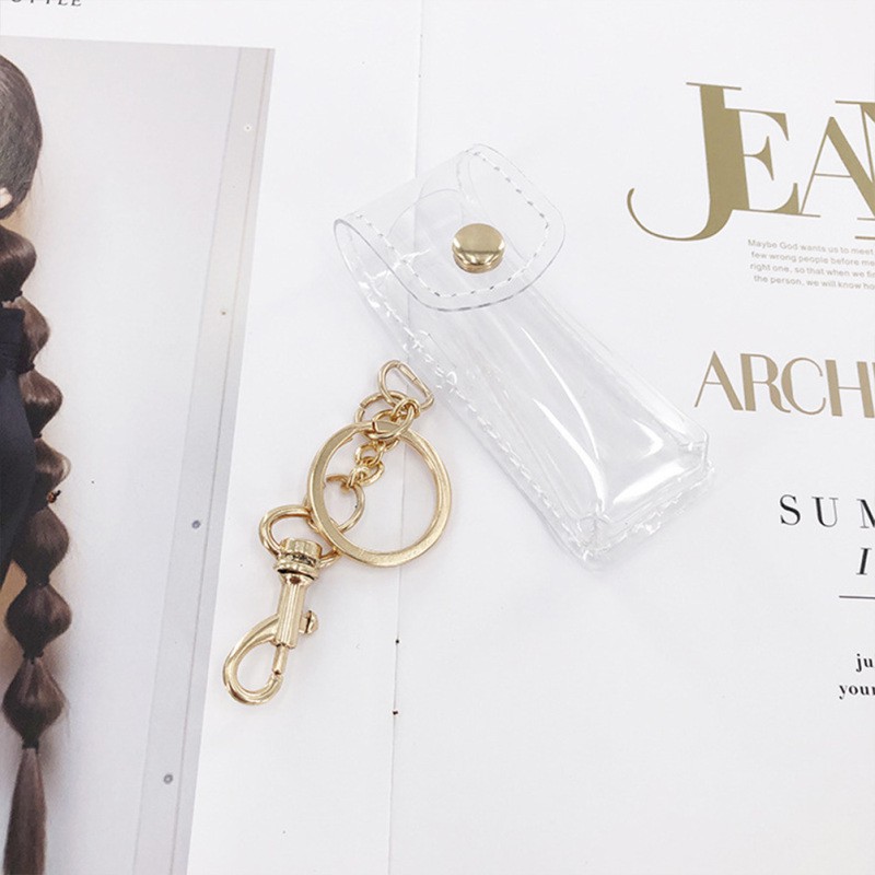 [READY STOCK] Clear Container Keychain Holder Lip Balm Lipstick Tube ...