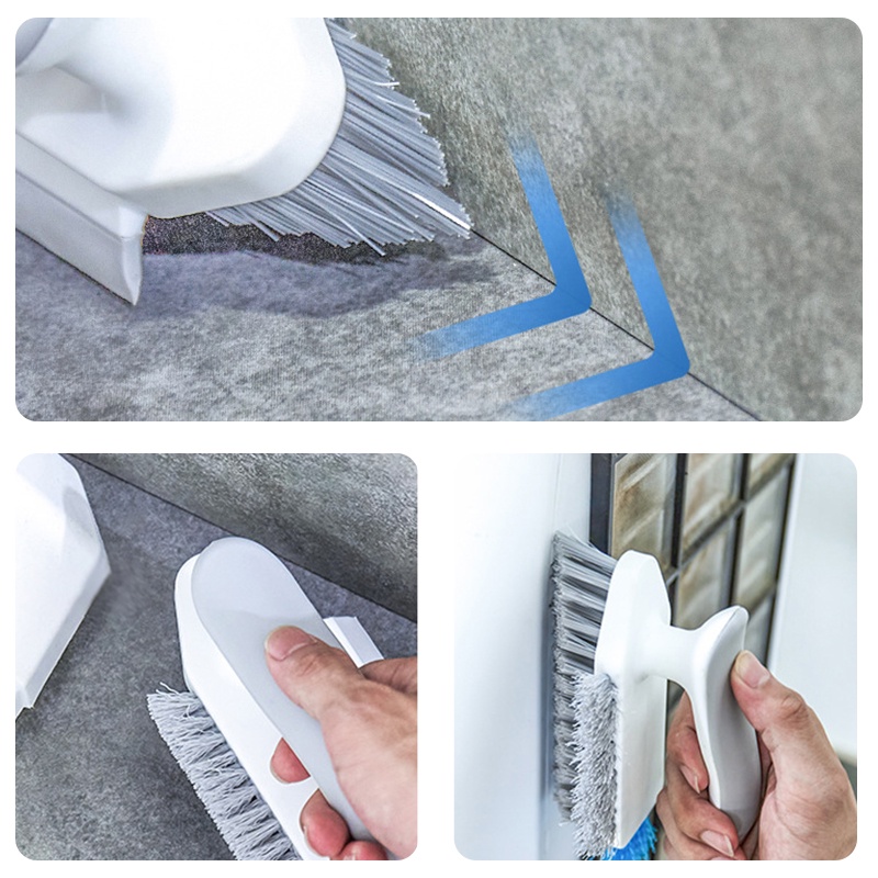 Gap Cleaning V-shaped Brush Floor Brush Long Handle Bristles Bathroom ...