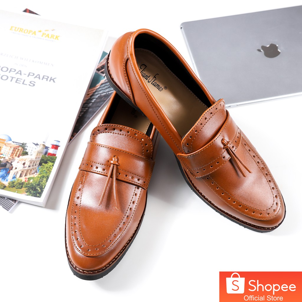 Giant MEN STYLE | Brown Pietra | Men's Formal Shoes Without Laces Simpe ...