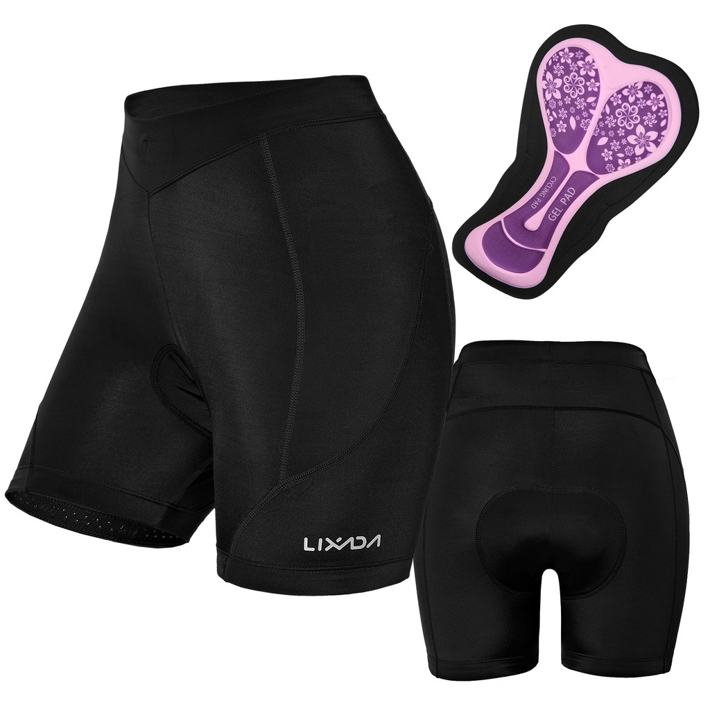 Lixada Women Bike Padded Shorts Cycling 3D Padded Underwear Bicycle Padding Riding Shorts Biking ...