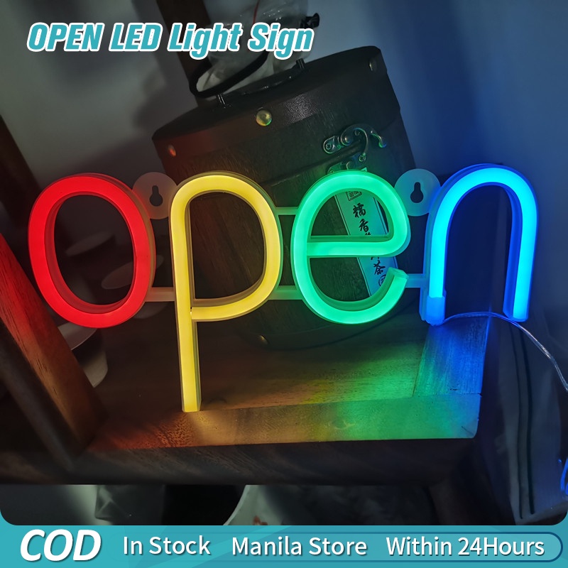 LED Open Sign Neon LED Business Window Open Sign for Business Bar Hotel ...