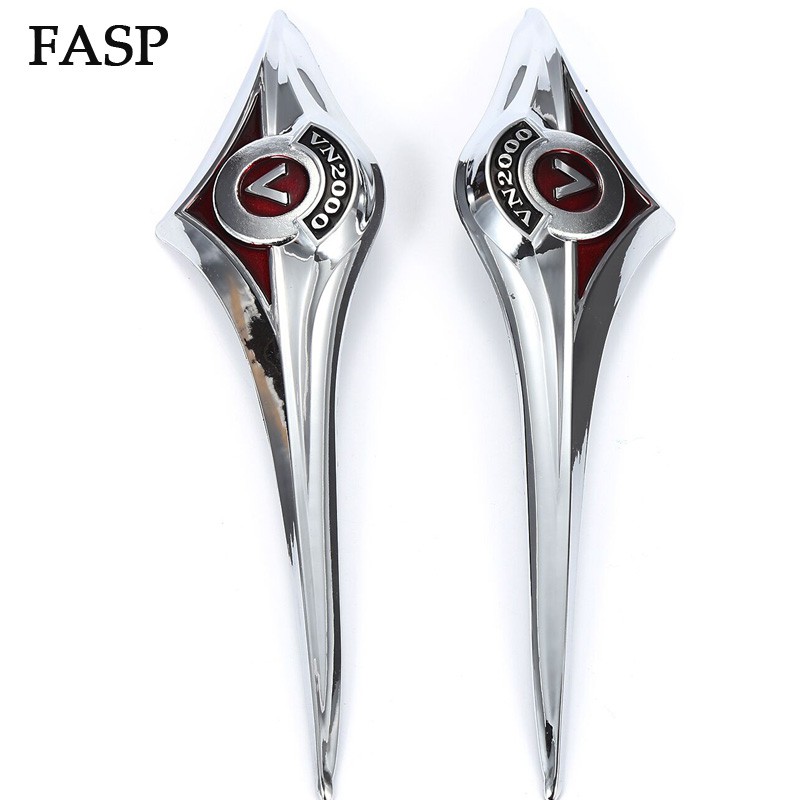 2Pcs Kawasaki Vulcan VN Classic VN2000 custom plastic chrome motorcycle ...