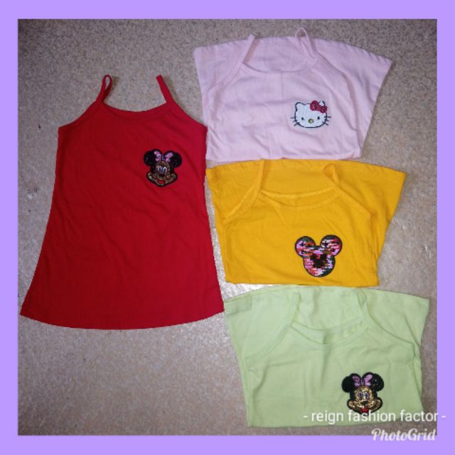Kids Spaghetti strap sando in 3pcs | Shopee Philippines