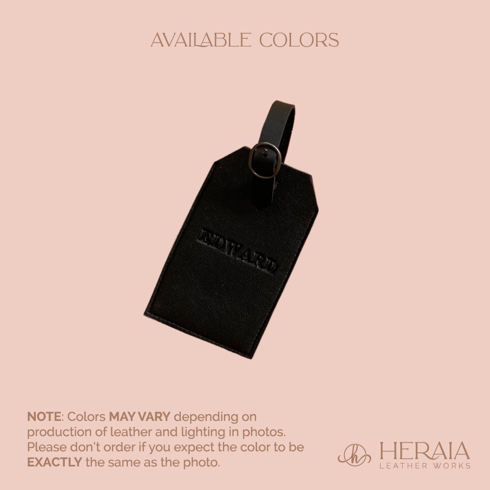Leather Luggage Tag (Standard or Personalized) | Shopee Philippines