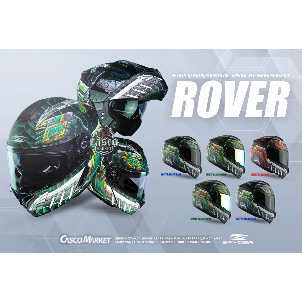 SPY NEO ROVER GD MODULAR DUAL VISOR MOTORCYCLE HELMET | Shopee Philippines