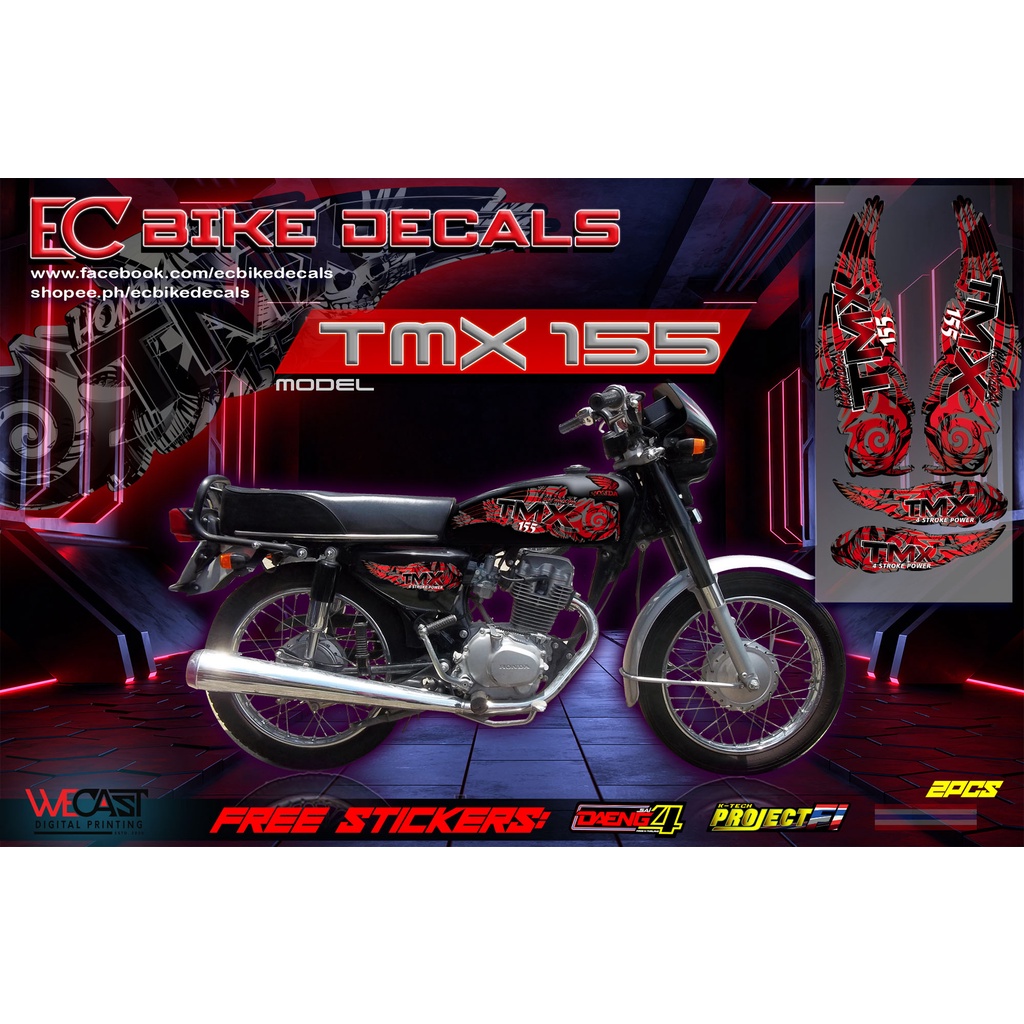 TMX 155 TRIBAL Motorcycle Decals with FREE stickers | Shopee Philippines