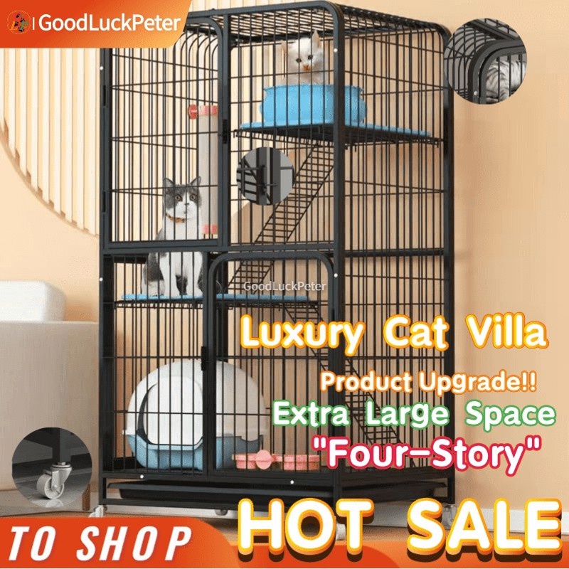 Large Cat Cage Cat House Villa Kulungan Ng Pusa with toilet integrated ...