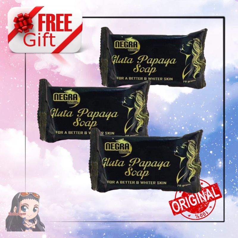 Ultima Negra Papaya Gluta Kojic Soap 3 Pcs trending Soap | Shopee ...