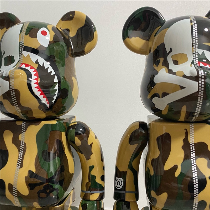 400% Bearbrick MASTERMIND BAPE MMJ Camouflage Shark Action Figure Toy ...