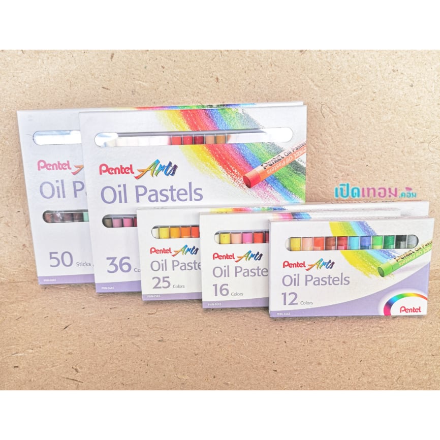 Pentel Chalk Oil Pastels 12 Colors 16 25 36 And 50 (1 Box Amount ...