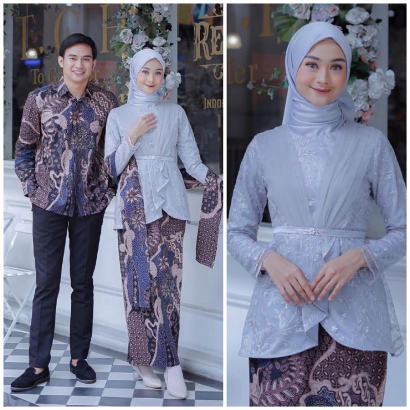 Kebaya COUPLE Fitness MODERN 2022 SET AVEENA Gray/KEBAYA MODERN COUPLE ...