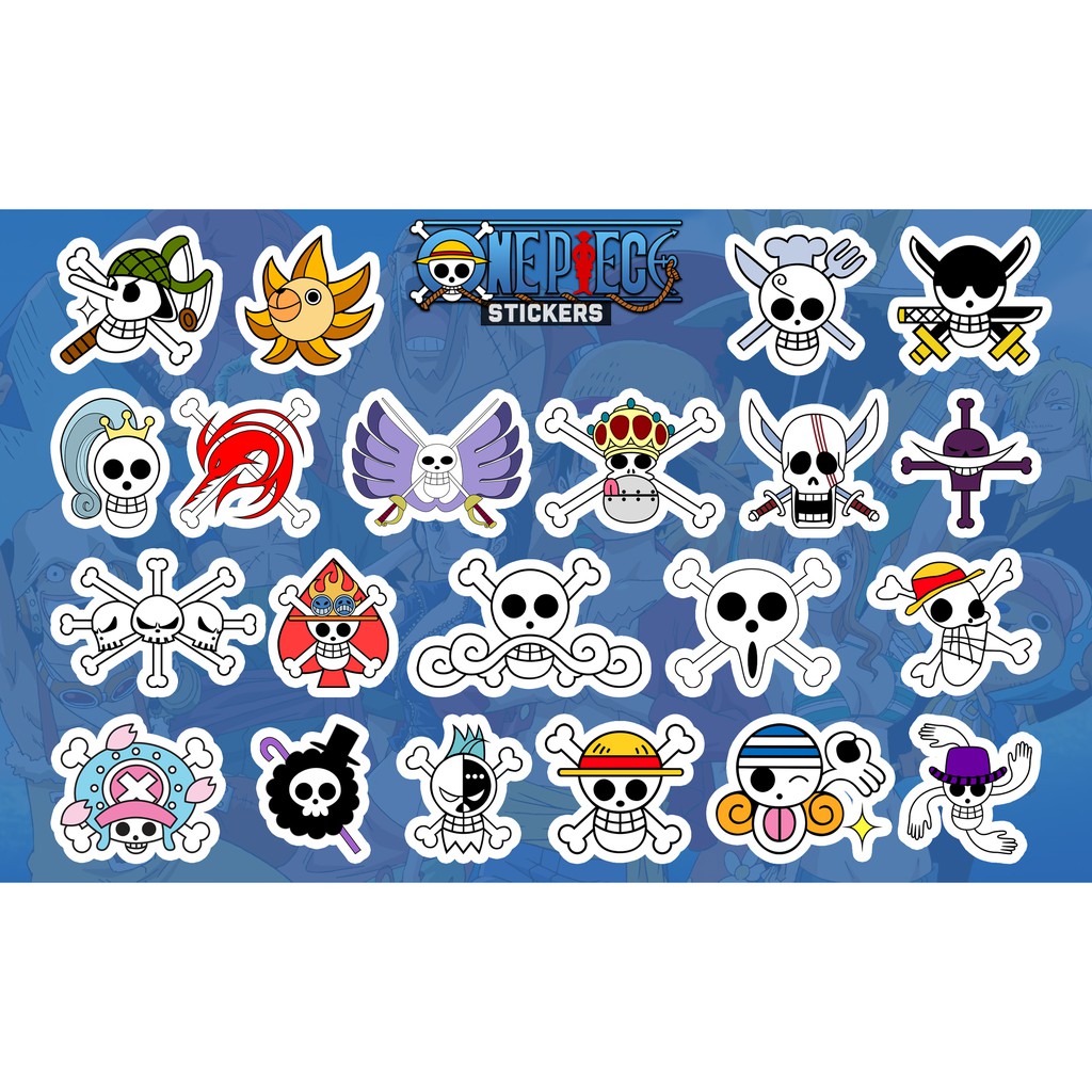 ONE PIECE WATERPROOF STICKERS - LUFFY, SANJI, ZORO, NAMI, ROBIN, USOPP ...